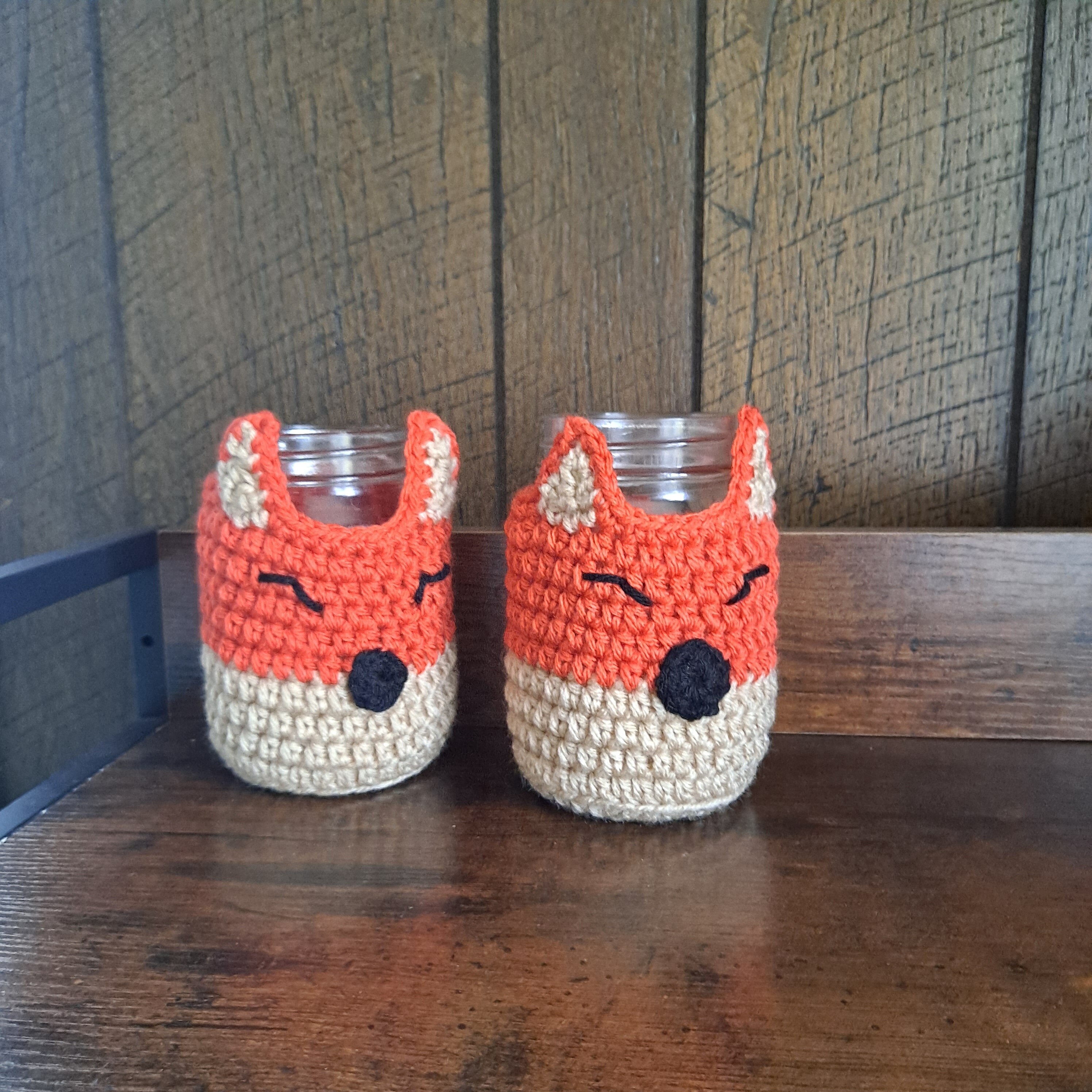 Fox Mason Jar Cozy - Etsy