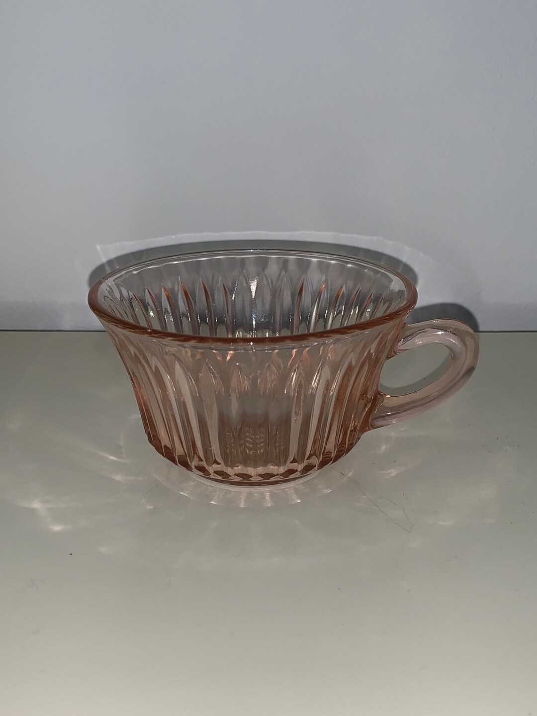 Vintage 1930s Pink Depression Glass Tea Cup Depressionware Depression ...