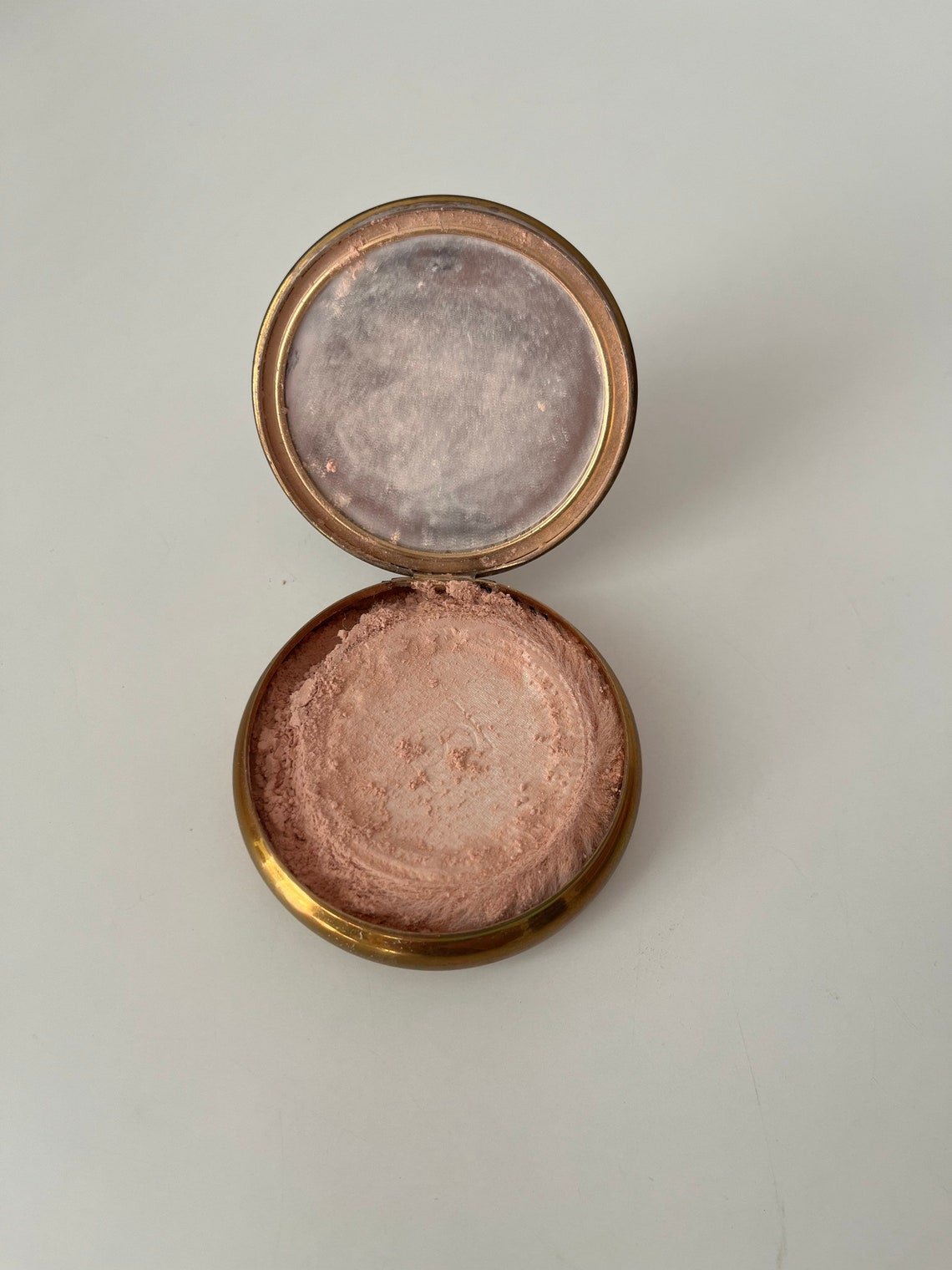 Vintage 1950s Coty Powder Compact Blue Enamel Gold Detail Coty New York ...