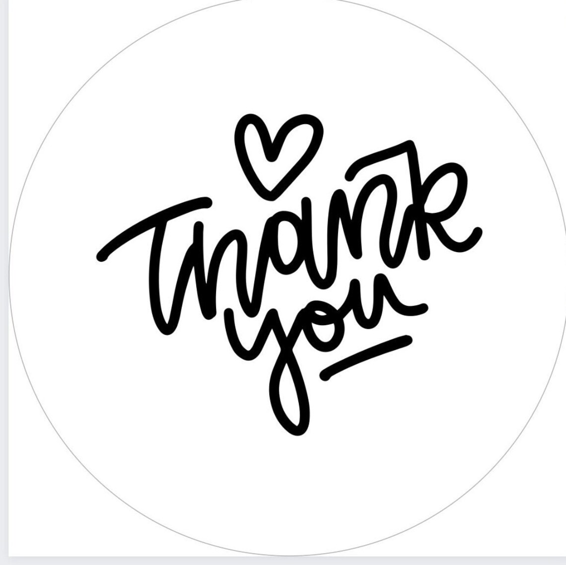 Thank You Circle Sticker Download, Small Business, Packaging ...