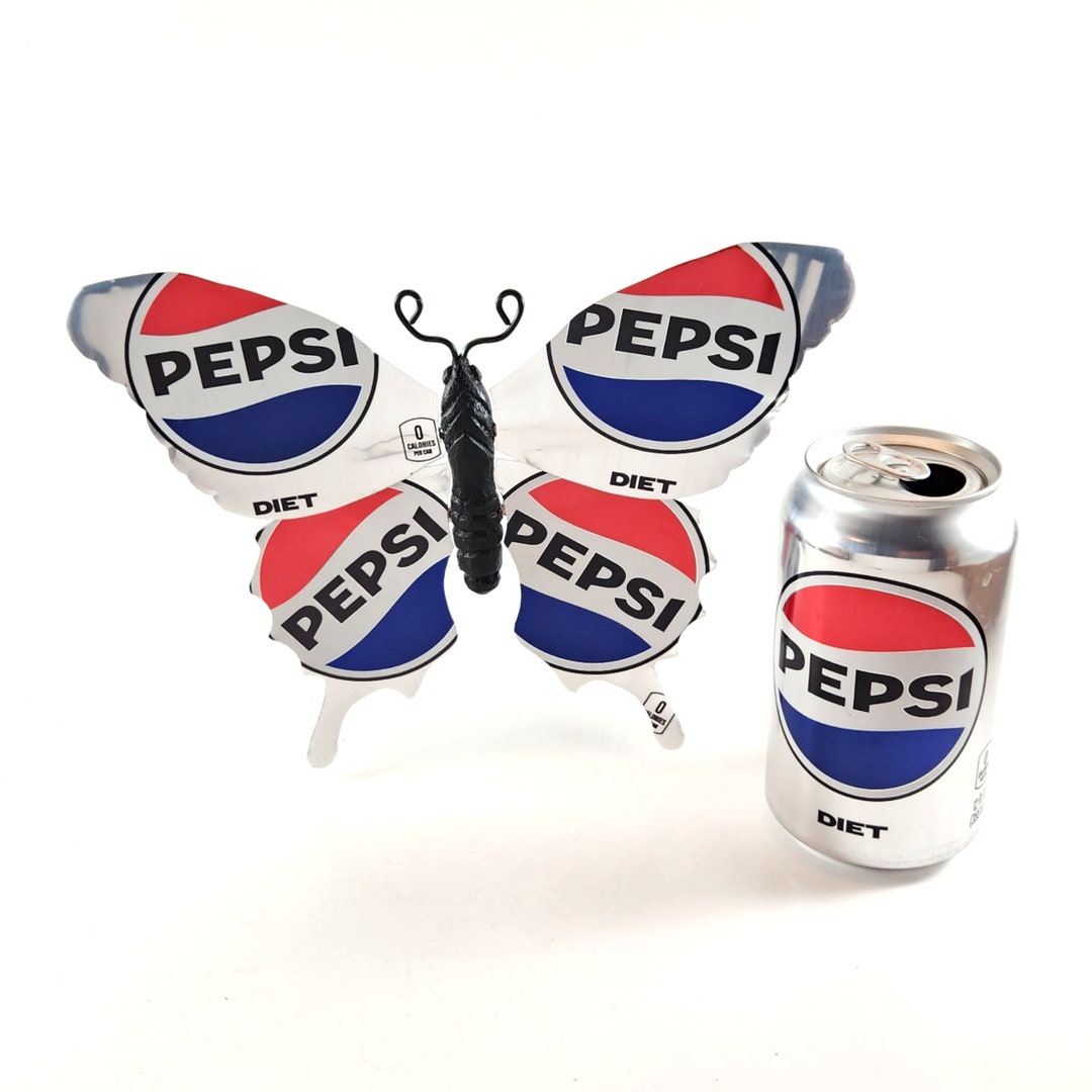 Diet Pepsi Recycled Alum Can Butterfly - Etsy