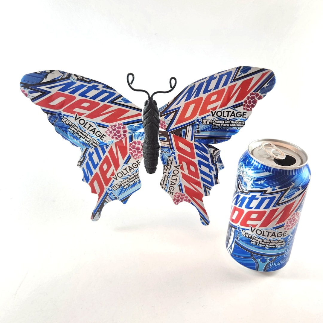 Mtn Dew Voltage Recycled Can Butterfly 2024 Design - Etsy
