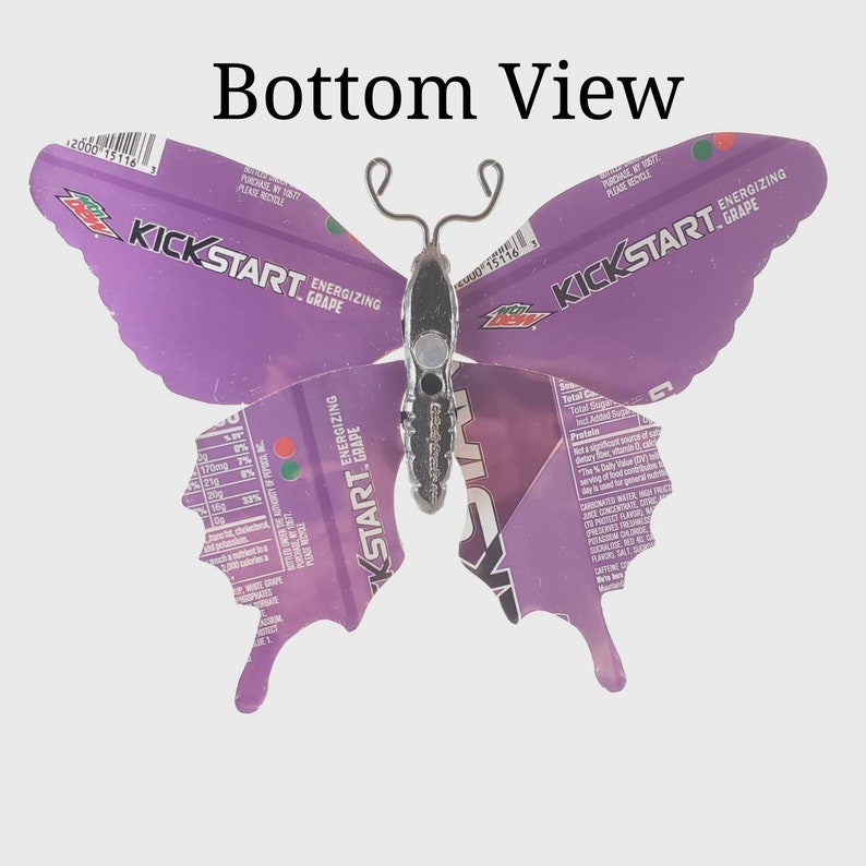 Mtn Dew Kick Start Recycled Aluminum Can Butterfly - Etsy