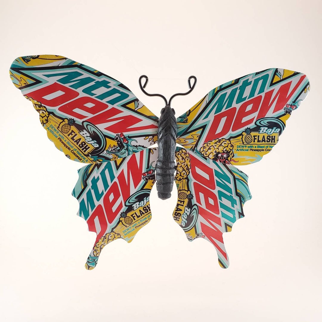 Mtn Dew Baja Flash Recycled Can Butterfly - Etsy