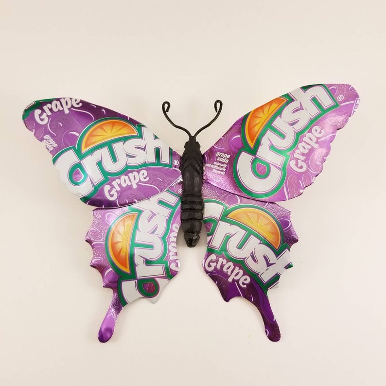 Grape Crush Recycled Can Butterfly | Etsy