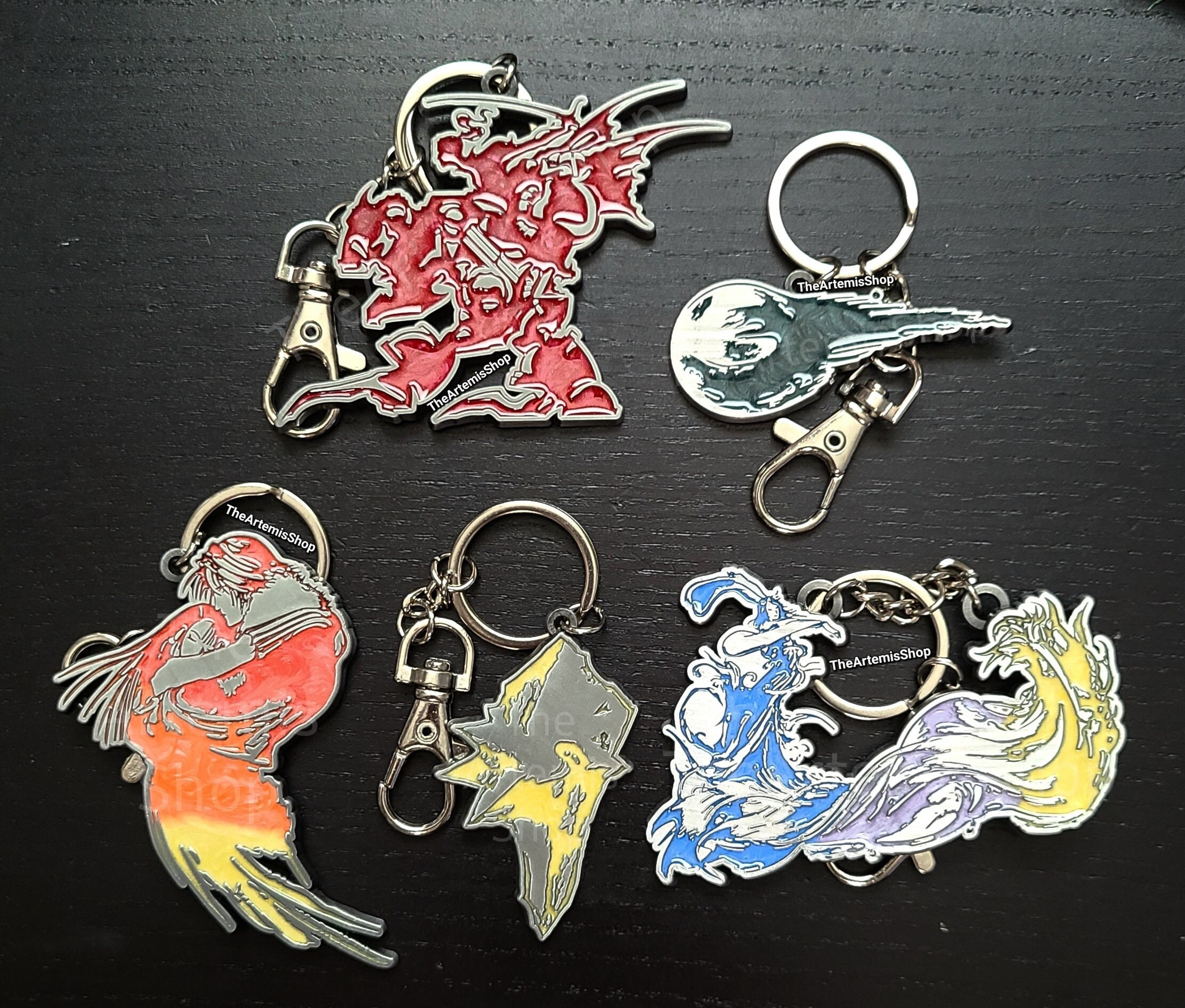 FINAL FANTASY Marbled Logo Keychains combo Packs FF 6 7 - Etsy