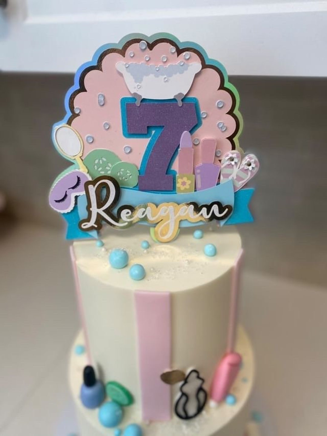 Spa Cake Topper Spa Party Spa Party Cake Topper Spa Svg - Etsy