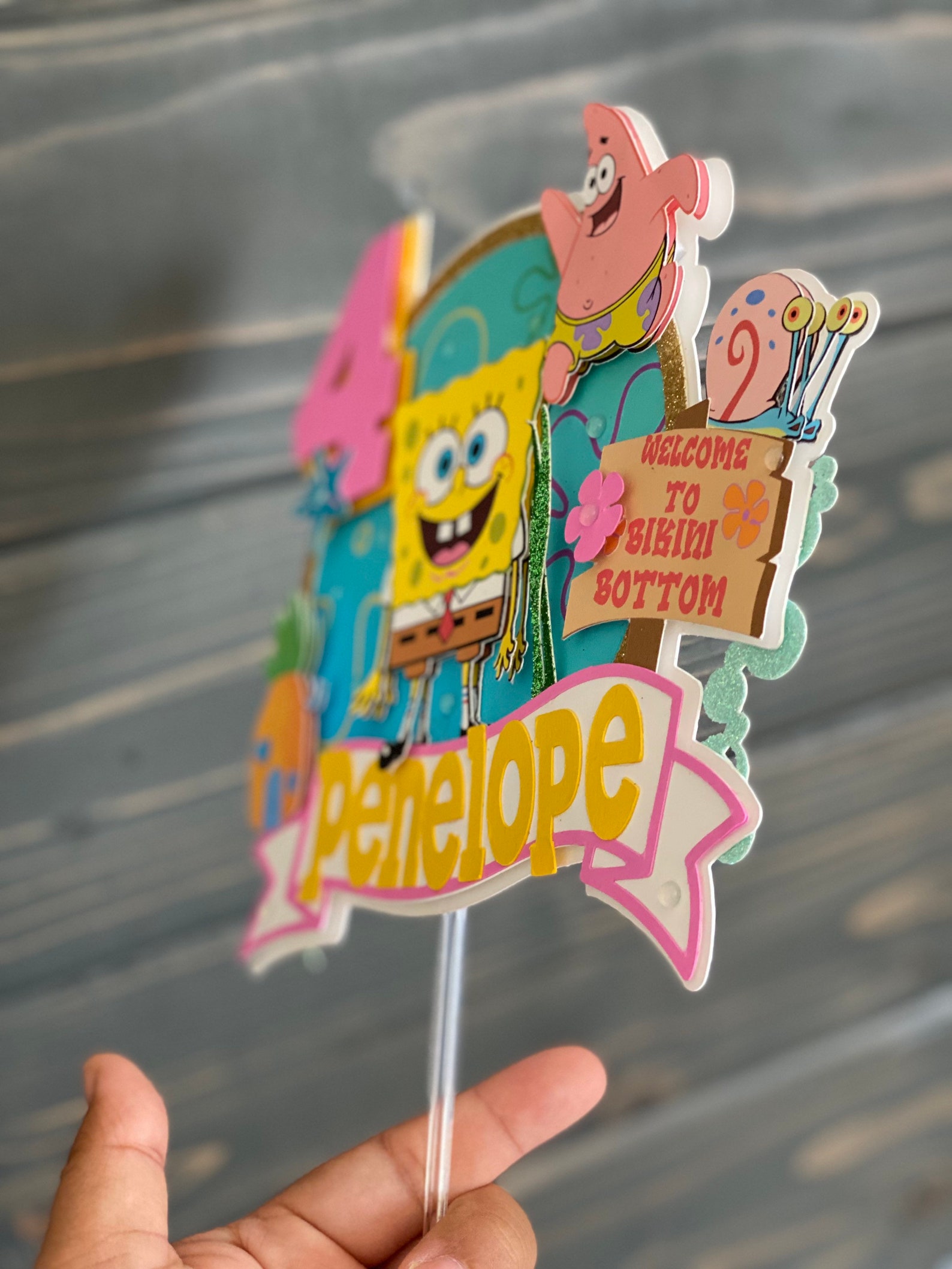 Spongebob Inspired Cake Topper Spongebob Cake Spongebob - Etsy