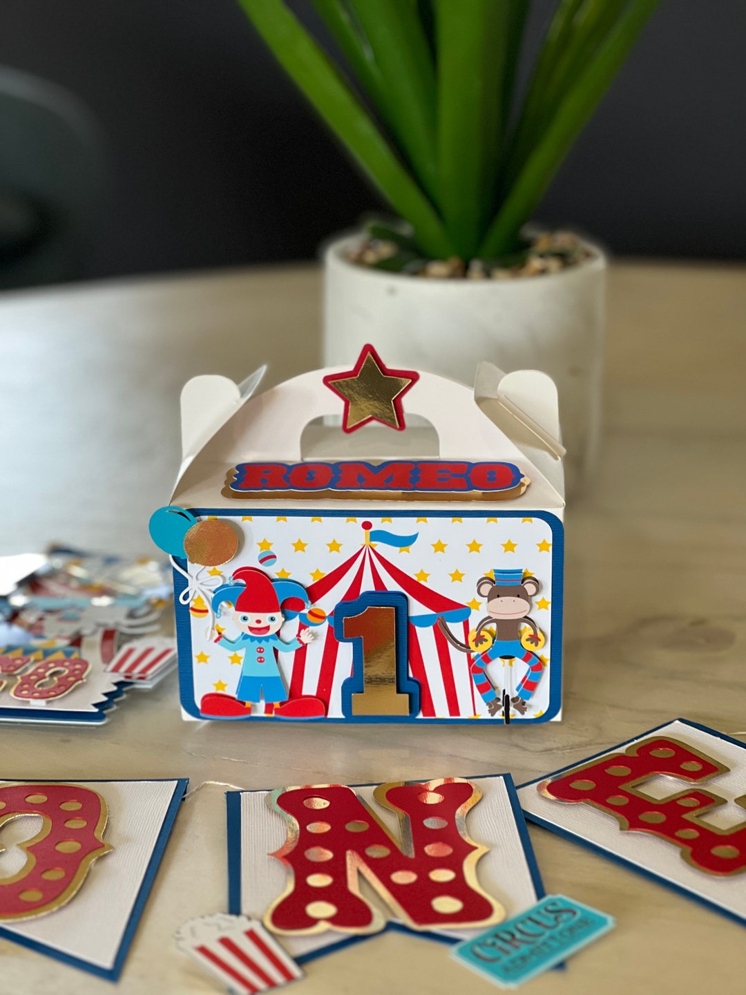 Circus Party Favors | Circus Gable Box | Circus Birthday | Circus Treat ...