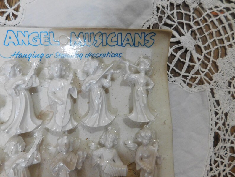 10 Vintage 1950s Dime Store White Angel Musicians Still Sealed 2 1/4 ...