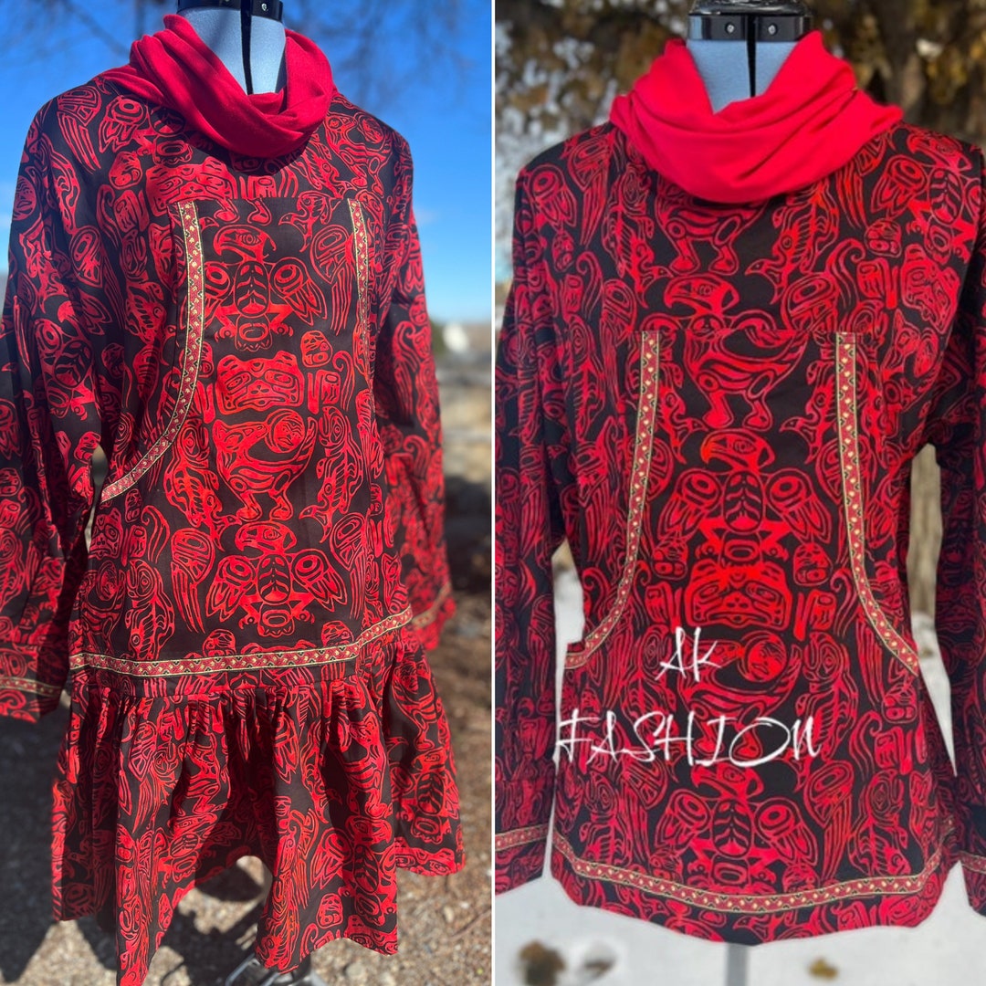 Red Love Birds Women Kuspuk - Etsy