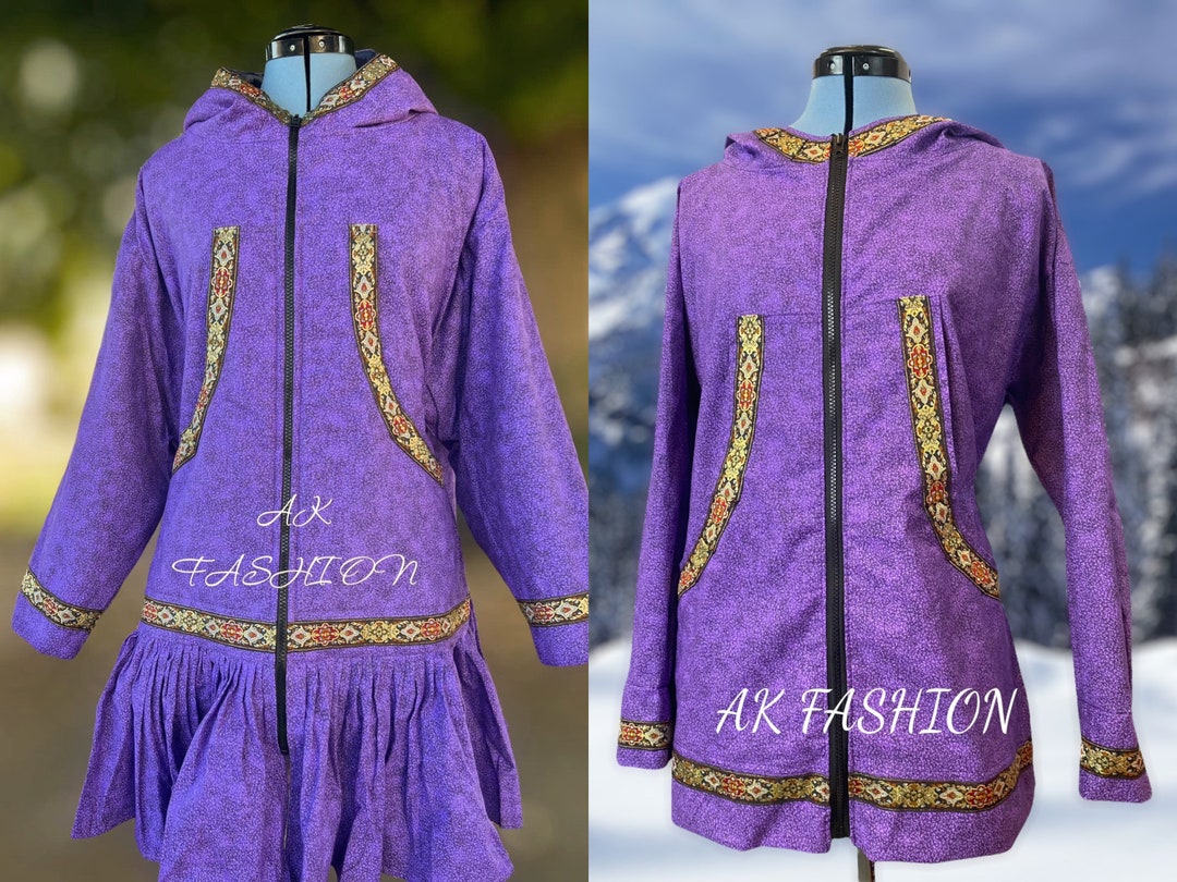 Purple Women Kuspuk Adult Kuspuk Alaska Kuspuk Dress/jacket Kuspuk - Etsy