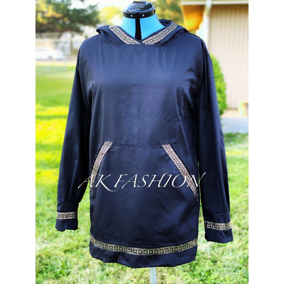 Men's Kuspuk Jacket Kuspuk Black With Black Native Trim - Etsy