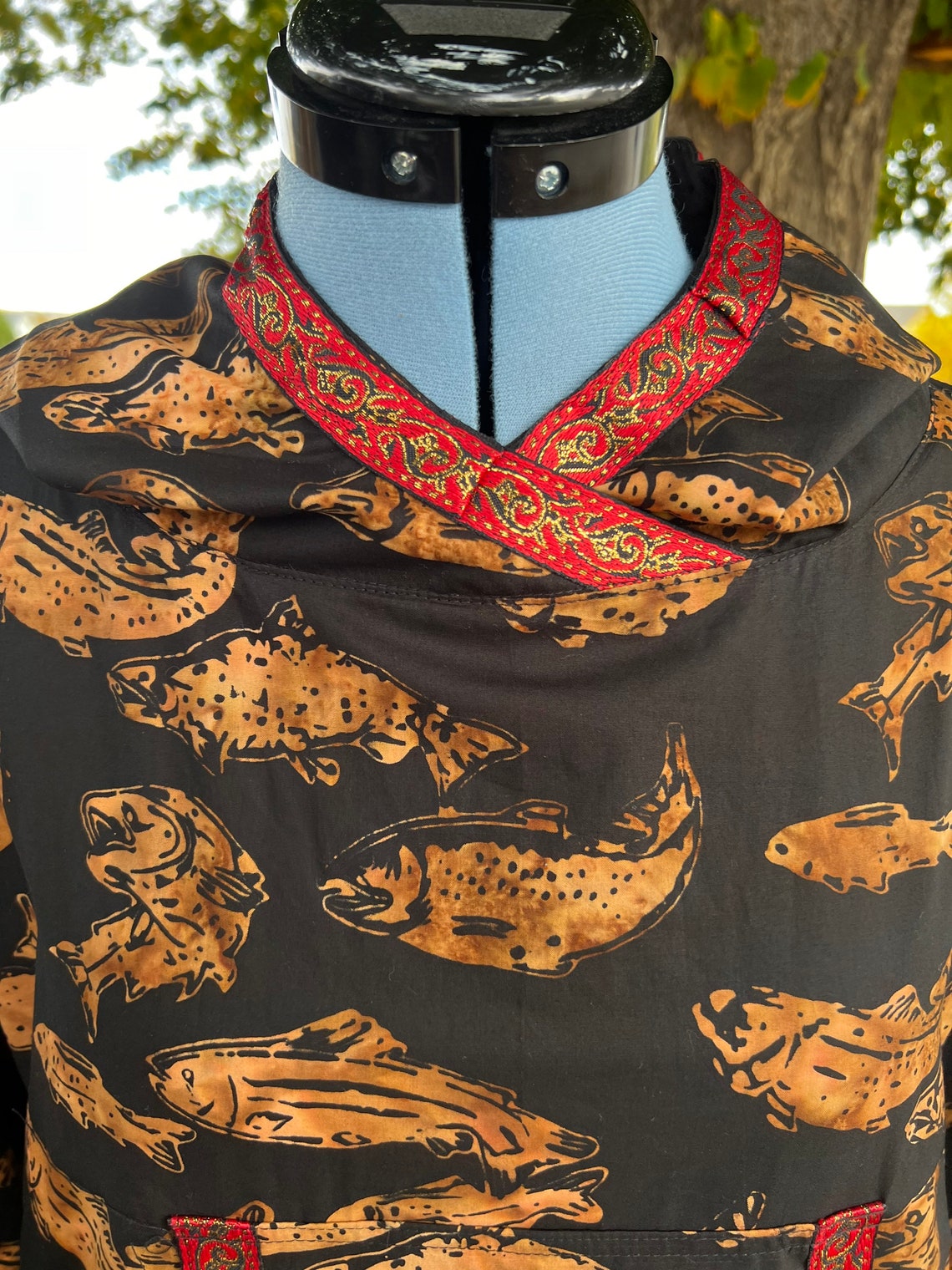 Salmon/fish Kuspuk Men Kuspuk - Etsy