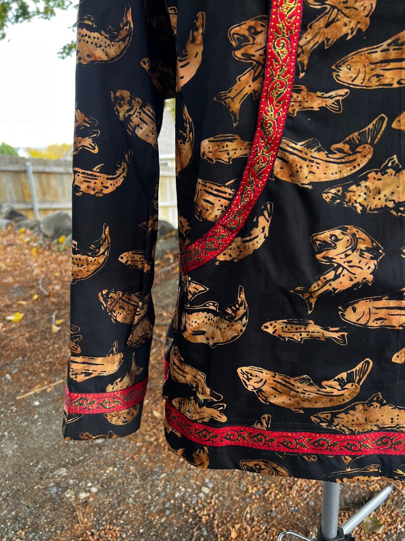 Salmon/fish Kuspuk Men Kuspuk - Etsy