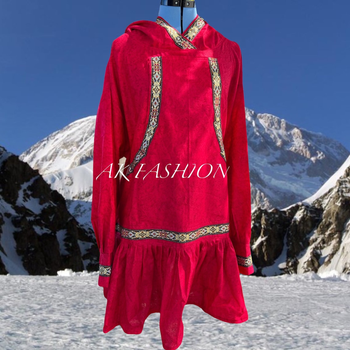 Women Kuspuks Adult Kuspuk Alaska Kuspuk Red Kuspuk - Etsy