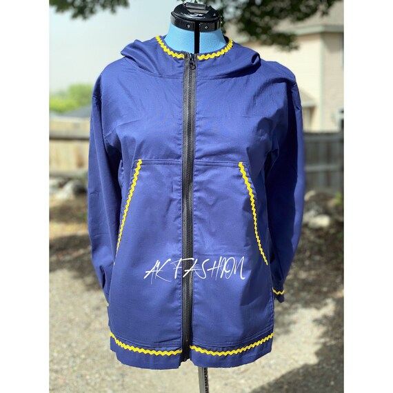 Men's Kuspuk Jacket Kuspuk Blue Navy With Yellow Trim - Etsy