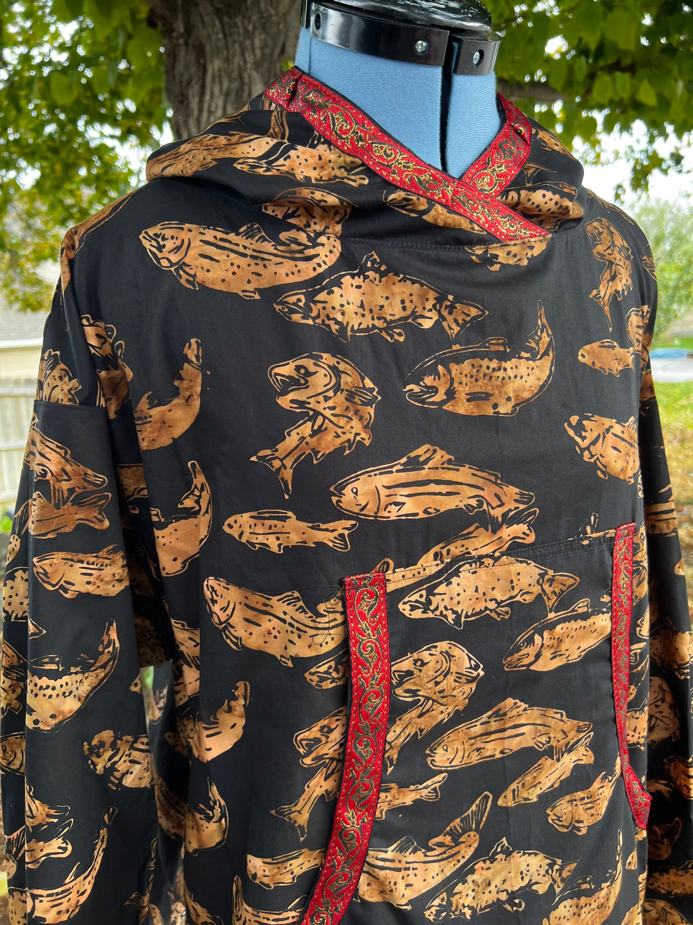 Salmon/fish Kuspuk Men Kuspuk - Etsy