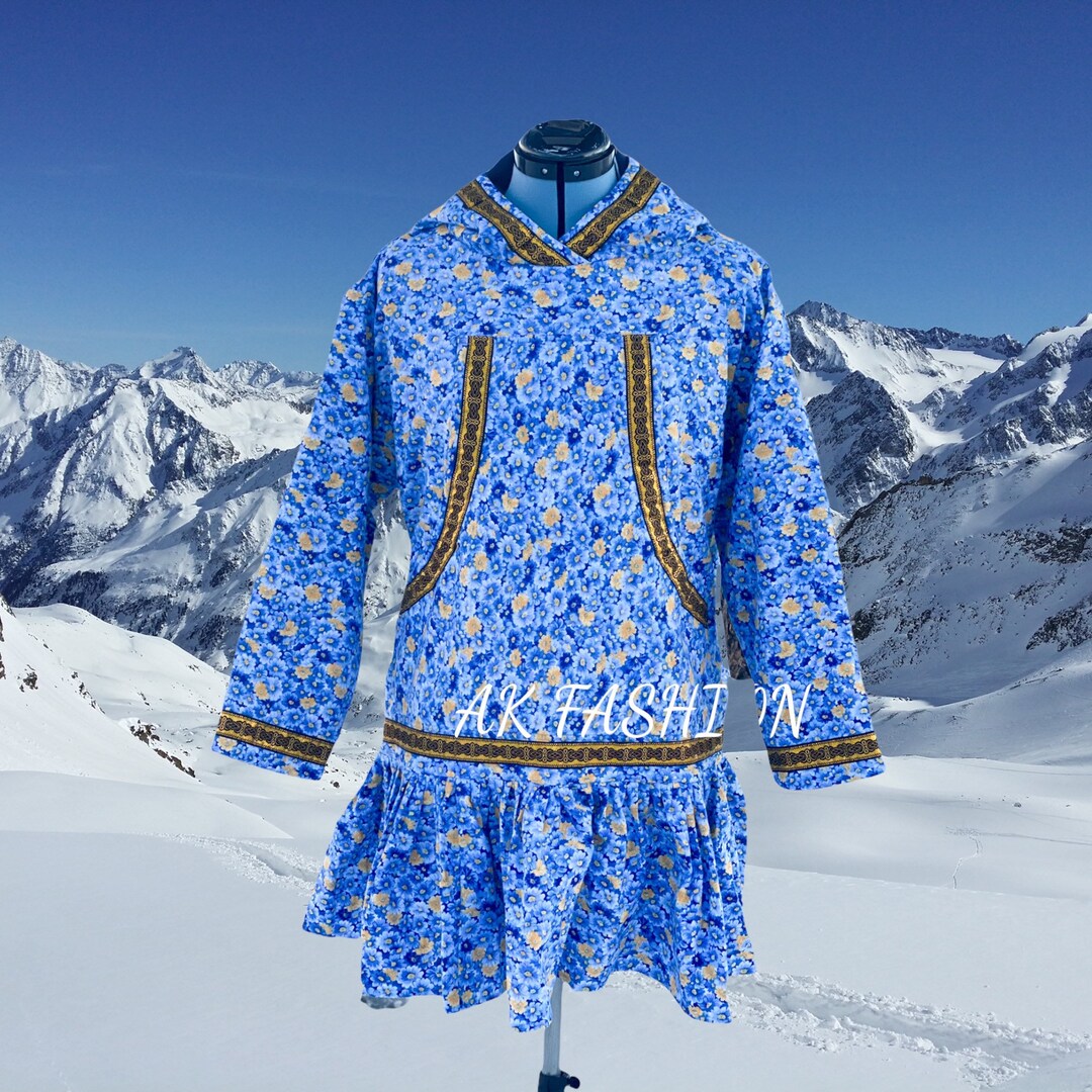 Women Kuspuk Blue Flowers Kuspuk - Etsy