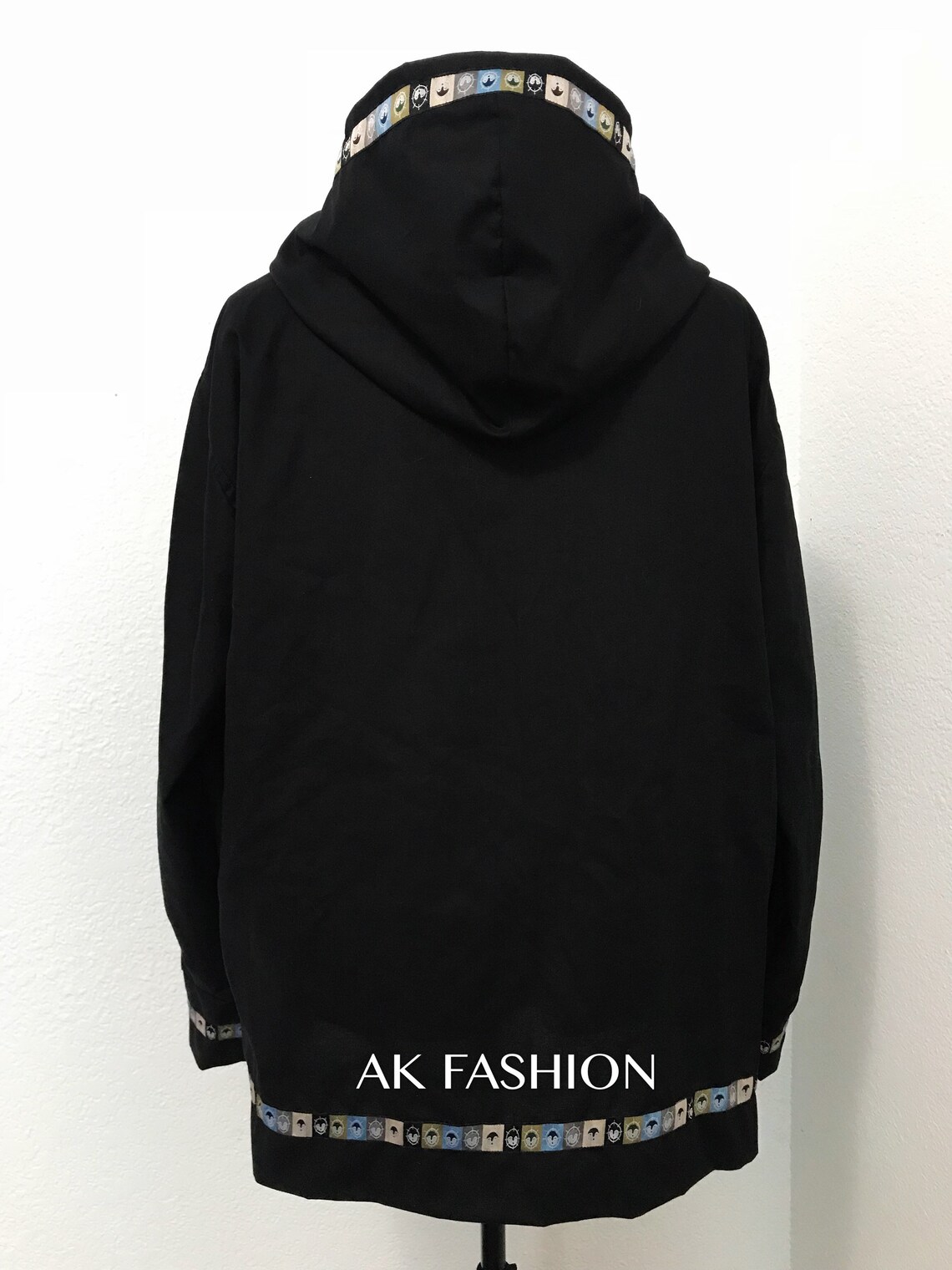 Men's Kuspuk Jacket Kuspuk Black With Native Head Trim - Etsy