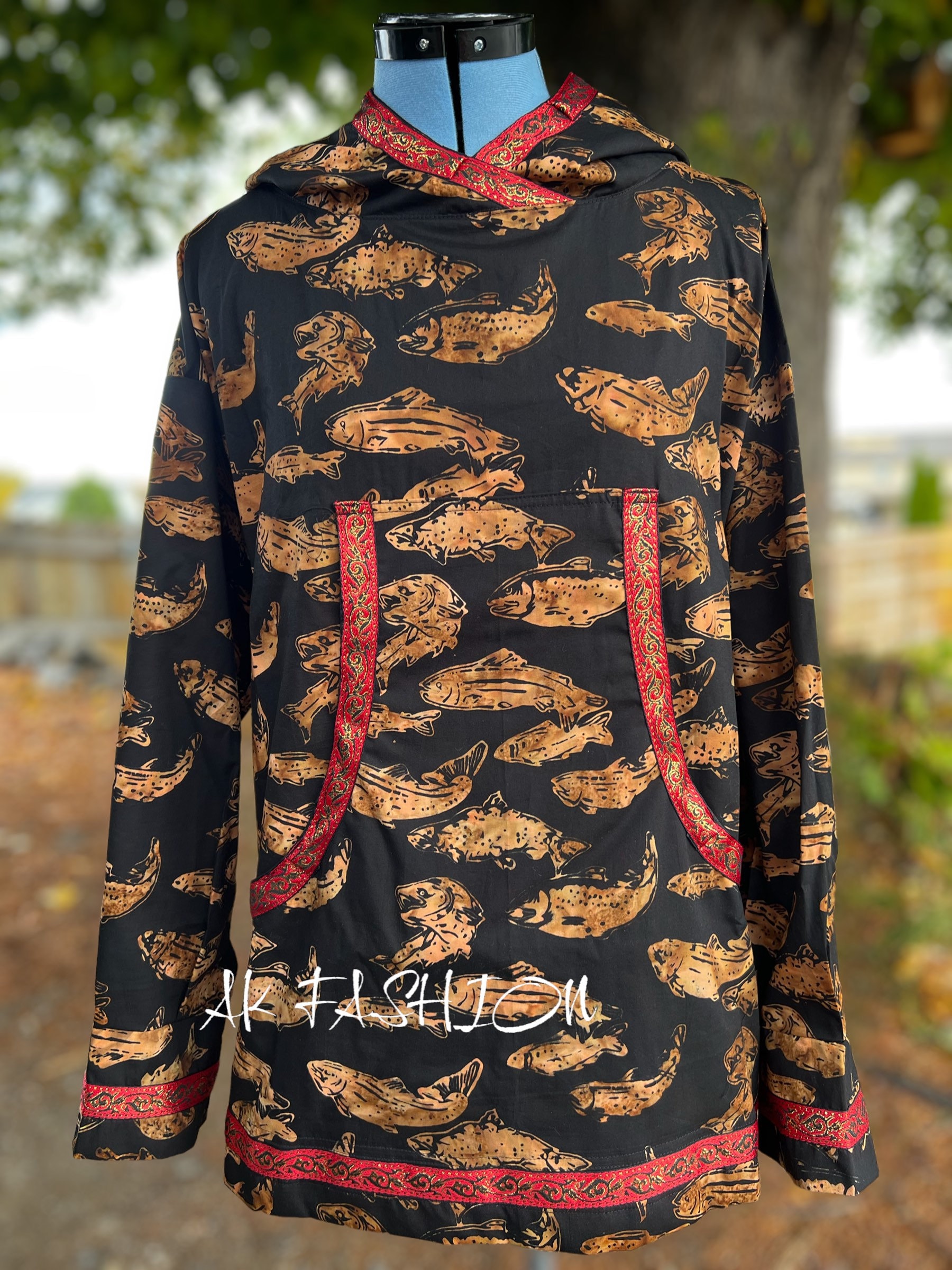 Salmon/fish Kuspuk Men Kuspuk - Etsy