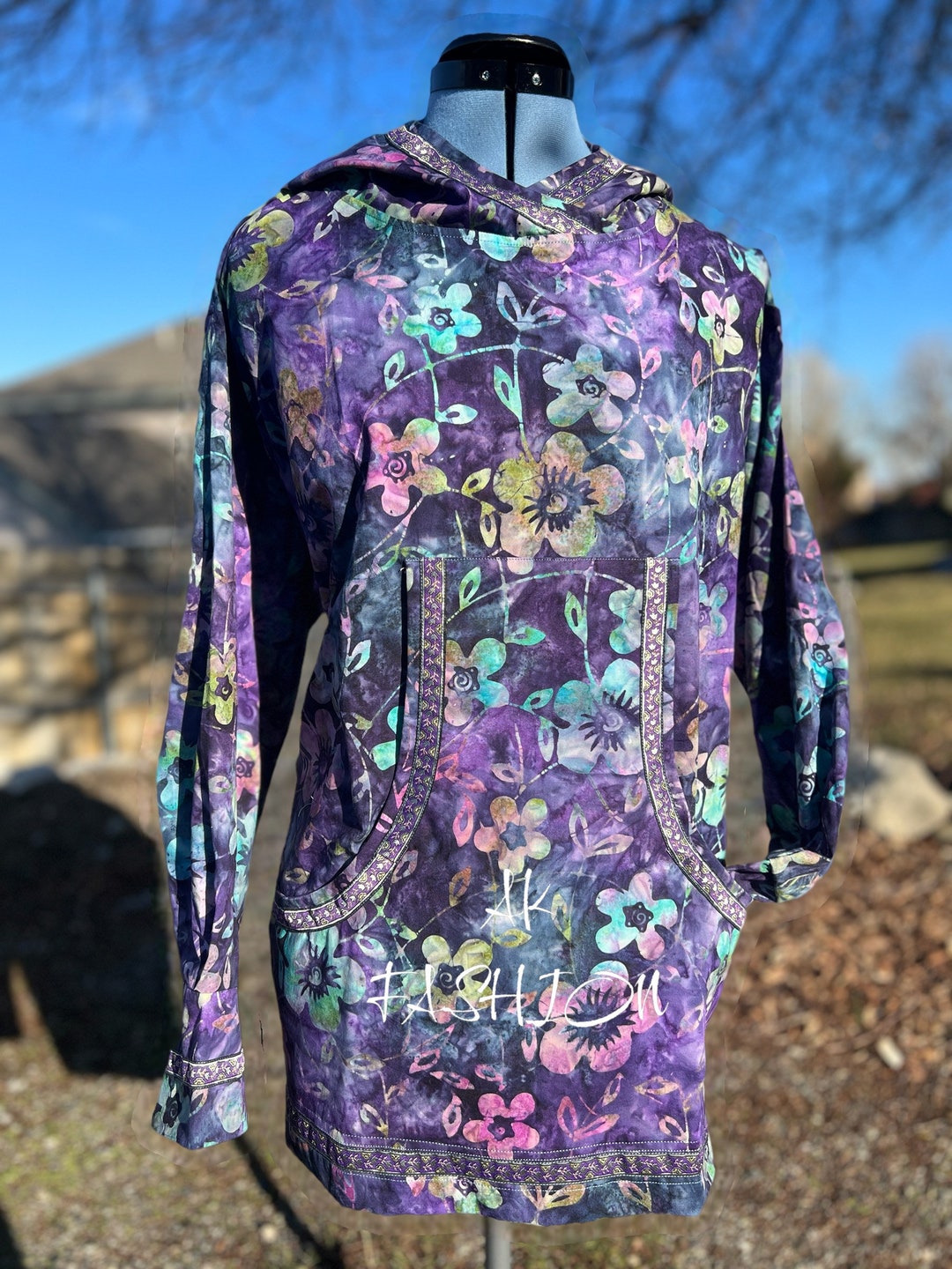 Purple Floral Kuspuk With Purple Trim Alaska Kuspuk Dress/jacket Batiks ...