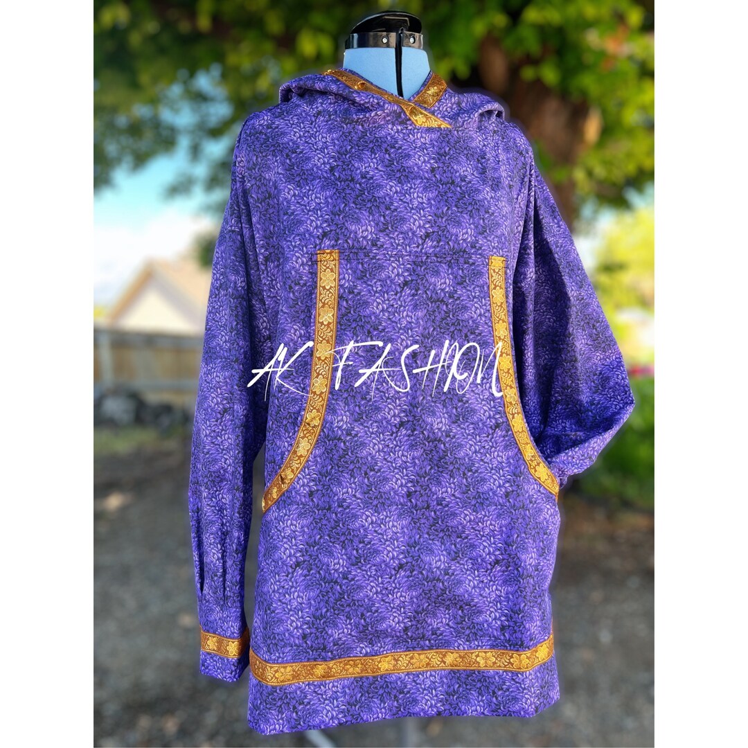 Purple Floral Kuspuk With Gold Adult Kuspuk Alaska Women Kuspuk - Etsy