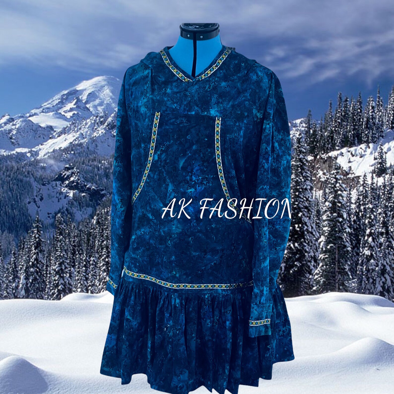 Women Kuspuk Adult Kuspuk Alaska Kuspuk Dress/jacket Marine - Etsy