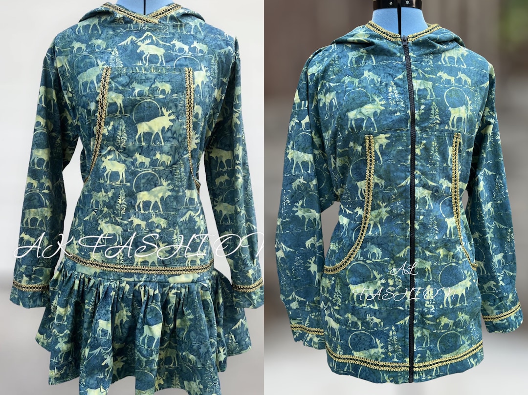 Kuspuk Alaska Kuspuks Adult Kuspuk Qaspeqs Green Moose Kuspuk - Etsy