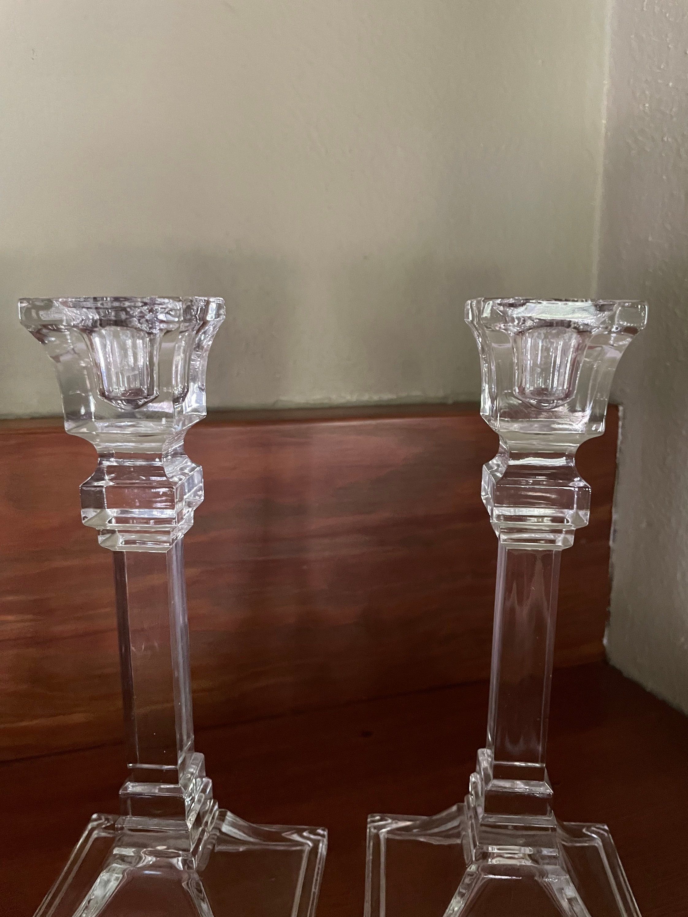 Toscany 24 % Lead Crystal Candlesticks - Etsy