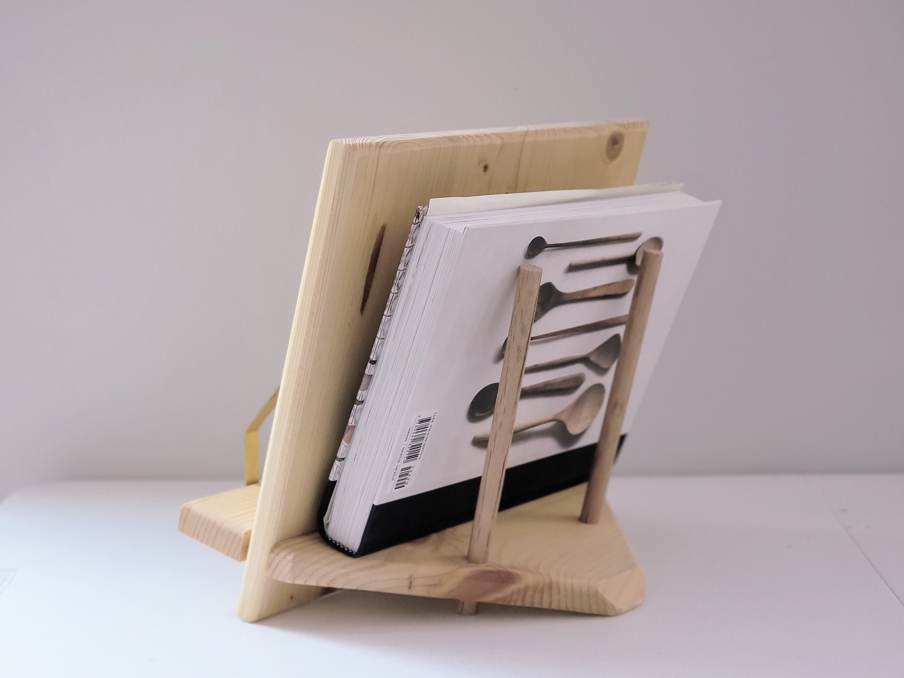 Personalized Wooden Recipe Book Stand With Carved Scripture Verse Page ...