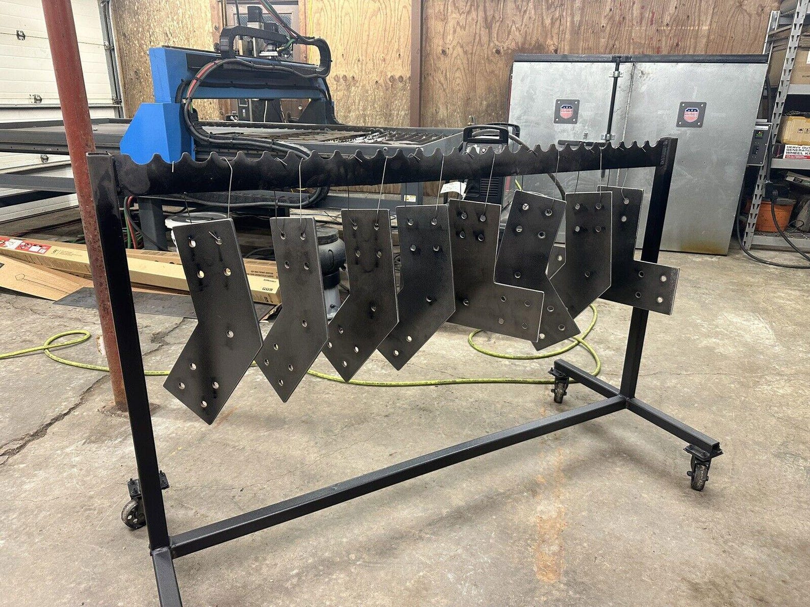 6X6, 45 Degree, Open Timber Truss Framing Bracket, 1/4" Thick, Powder ...