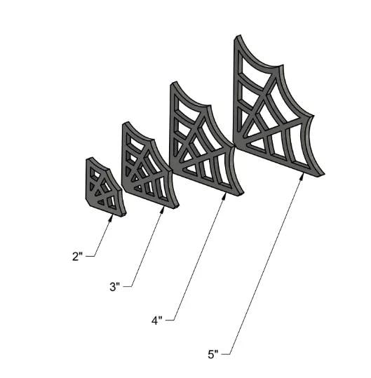 4-pack, 3" Spider Web Gusset, 90degree, 1/4" Steel Weld Bracket - Etsy