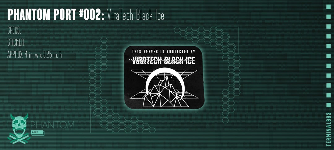 002: Viratech Black Ice Server Hacker Sticker - Etsy