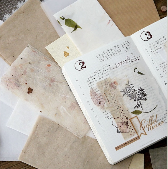 Junk journal paper supplies onion paper mixed paper media 6 | Etsy