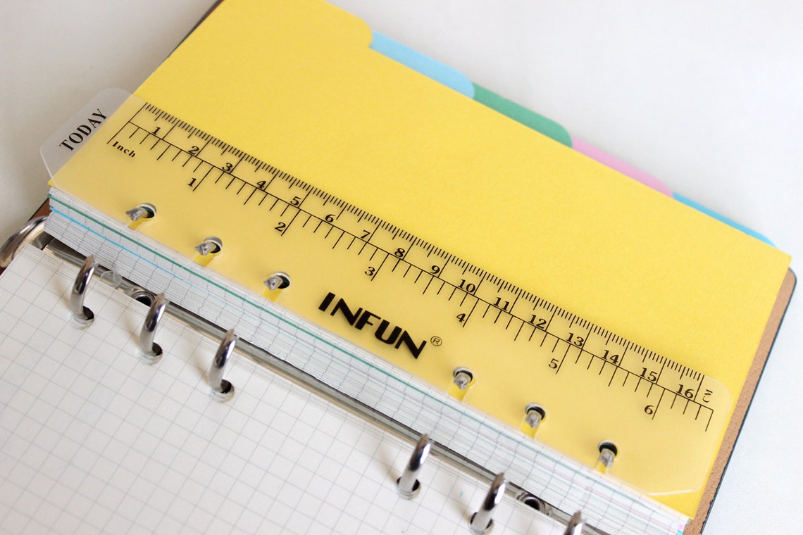 Travelers notebook ruler insert Pounched ruler for Spinal | Etsy