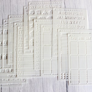 Bujo Stencil Weekly Planner Layout Template, Bullet Journal Stencil ...