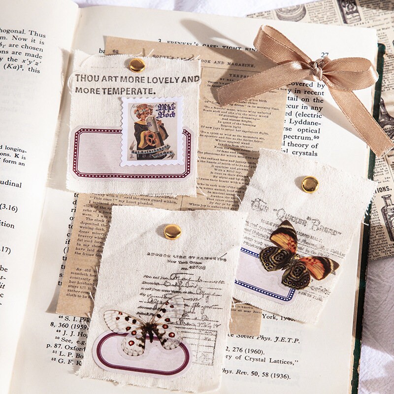 Junk journal ephemera pack stickers tags art journal kit | Etsy