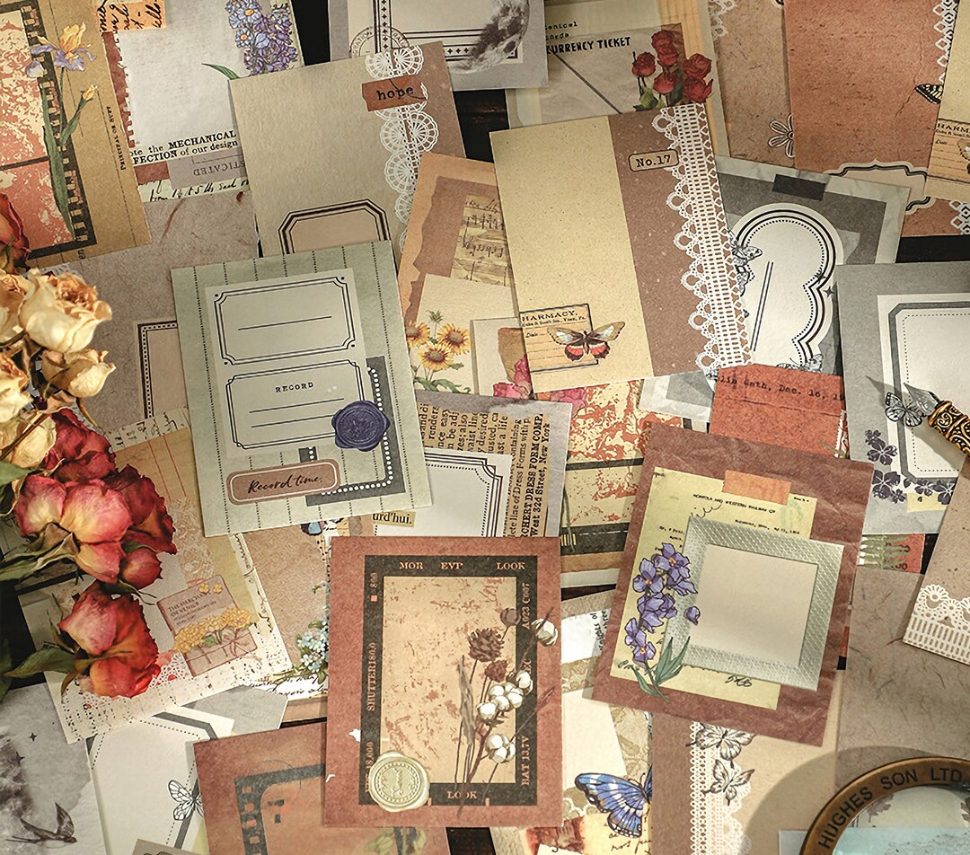 Ephemera Kit Vintage Note Paper Pad, Journal Supplies,mini Collage ...
