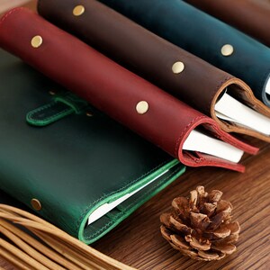 A5 Leather Journal Binder 6 Ring Zipper Planner Binder A5 A6 - Etsy