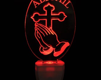 Praying hands light | Etsy