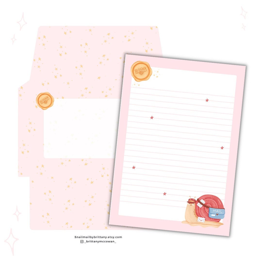 Snail Mail Printable Letter Writing Set - Etsy