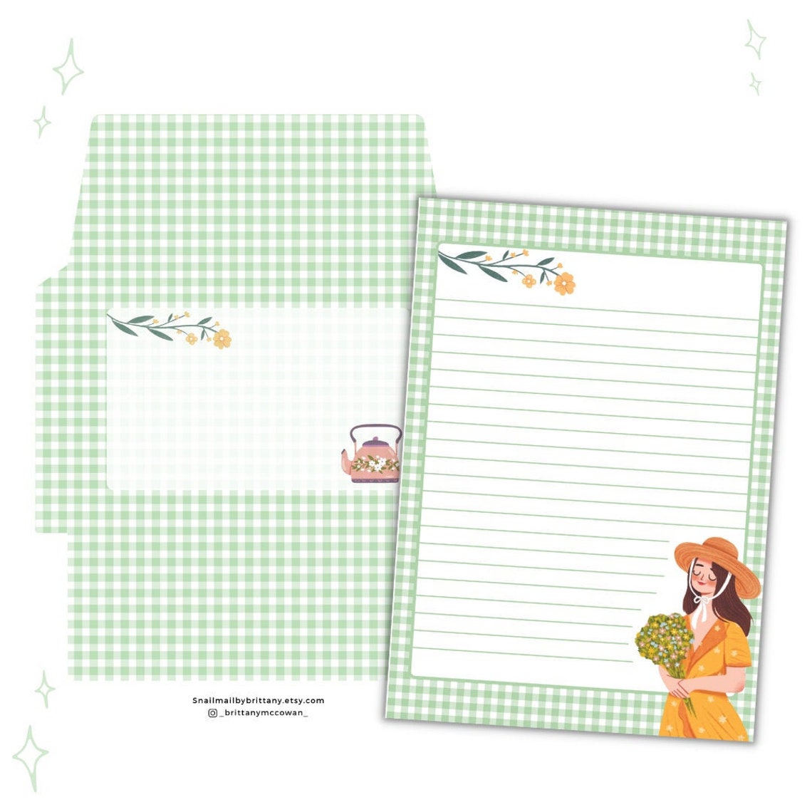 Cottagecore Printable Letter Writing Set | Etsy