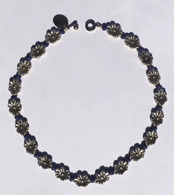 Vintage Philippe Audibert Paris Flower Necklace - Gem