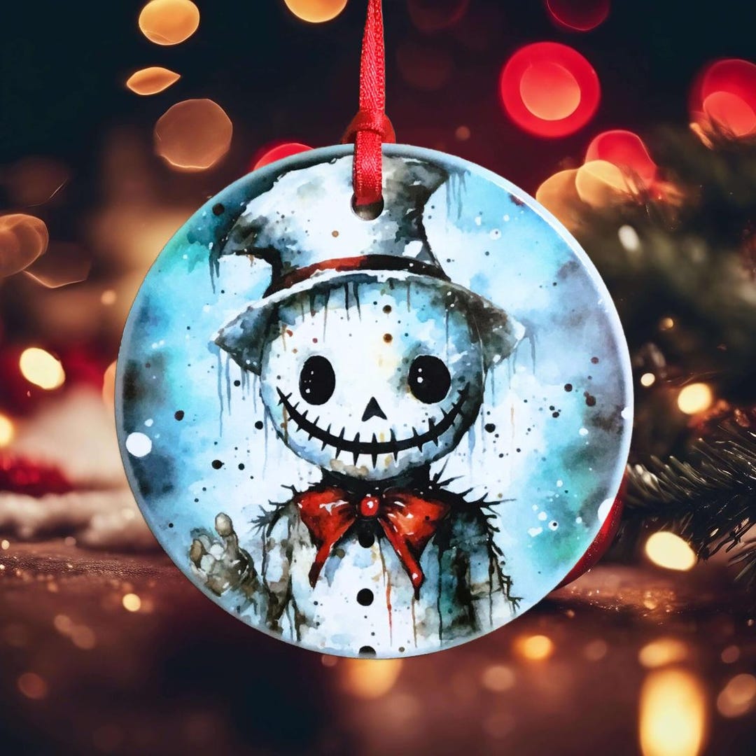 Christmas Baubles Gothic Creepy Horror Tree Decorations, Alternative ...