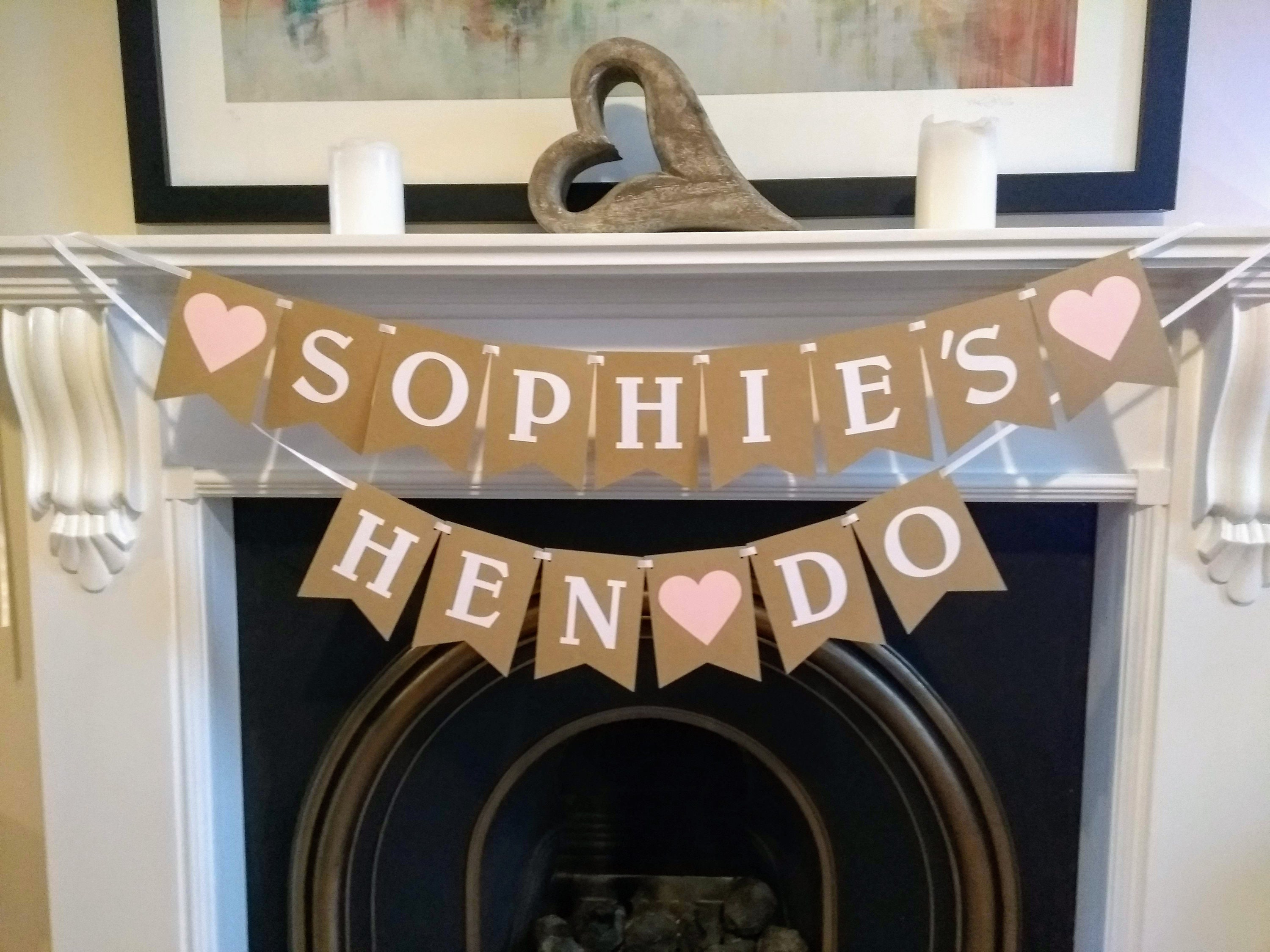 Custom Hen Party Decoration Bridal Shower Banner - Etsy UK