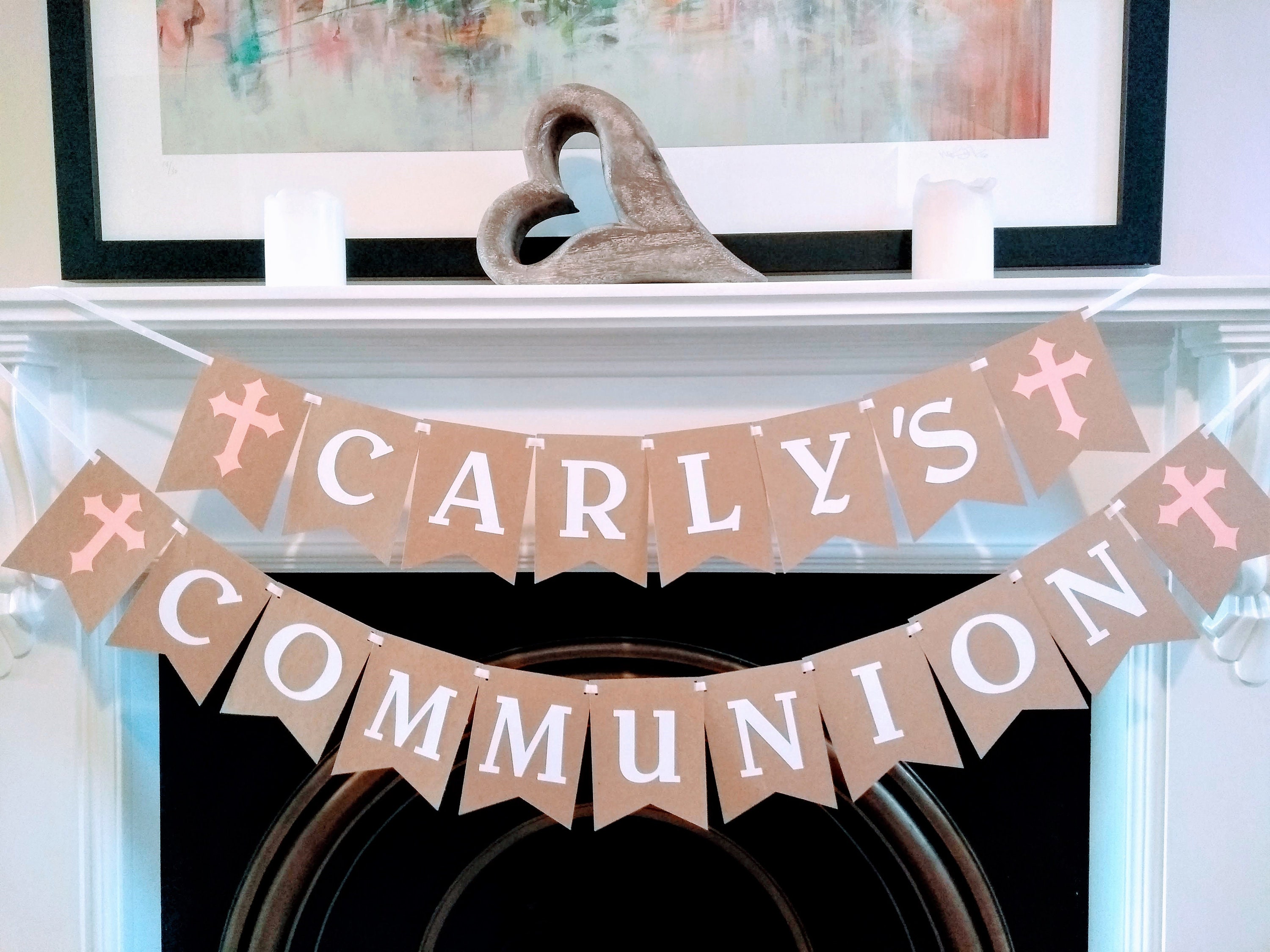 First Communion Decoration Custom Banner Girl Holy - Etsy UK