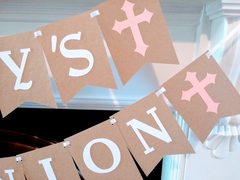 First Communion Decoration Custom Banner Girl Holy - Etsy UK
