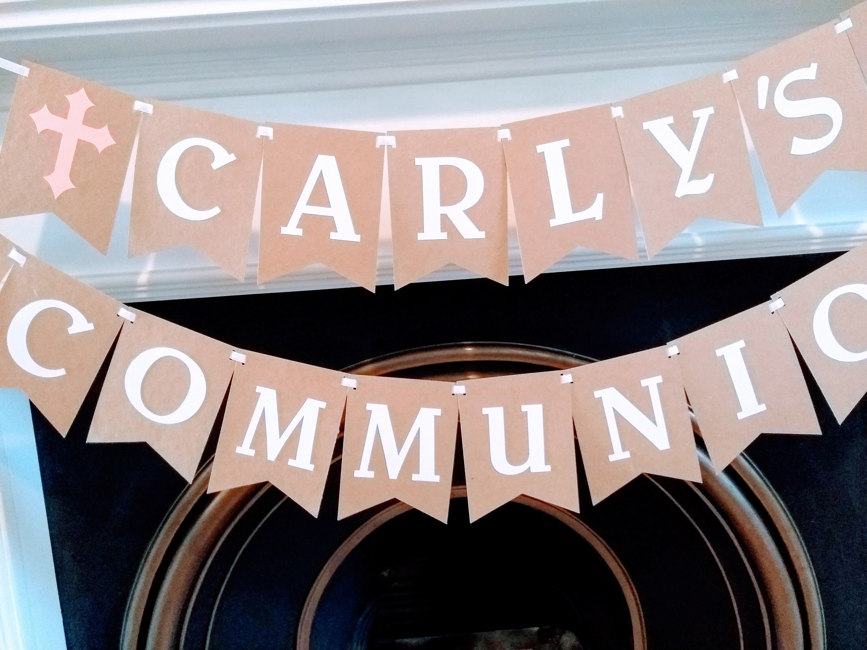 First Communion Decoration Custom Banner Girl Holy - Etsy UK