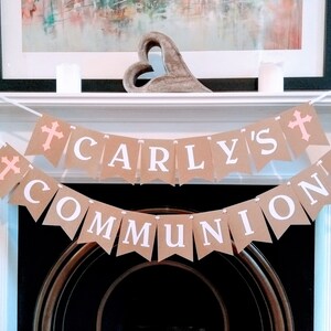 First Communion Decoration, Custom Banner Girl, Holy Communion, Garland ...